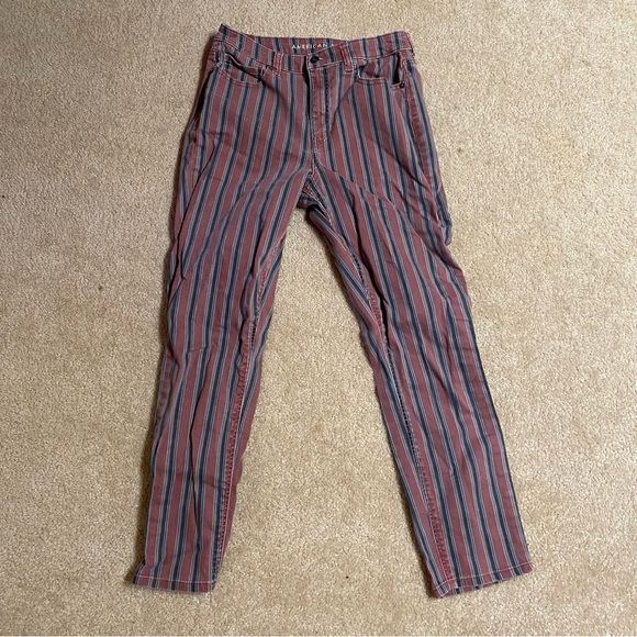 American Eagle Outfitters | Jeans | Ae Striped Mom High Waisted Skinny ...
